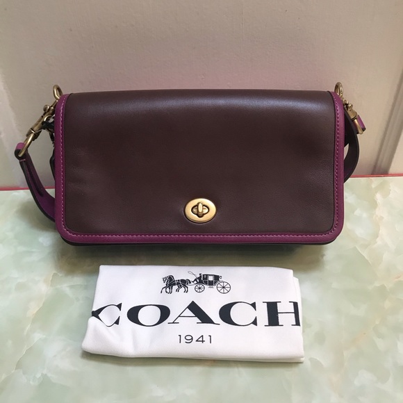 Coach | Bags | Coach 941 Dinky In Colorblock 89171 Dark Teak | Poshmark